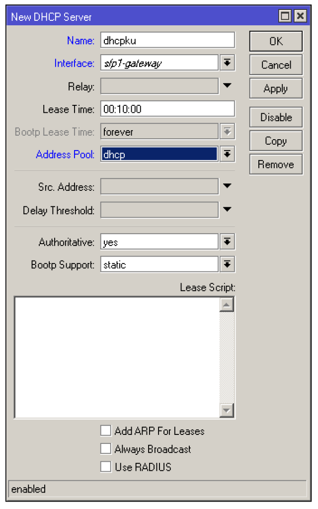 4 Cara Membuat DHCP Server Pada Router Mikrotik